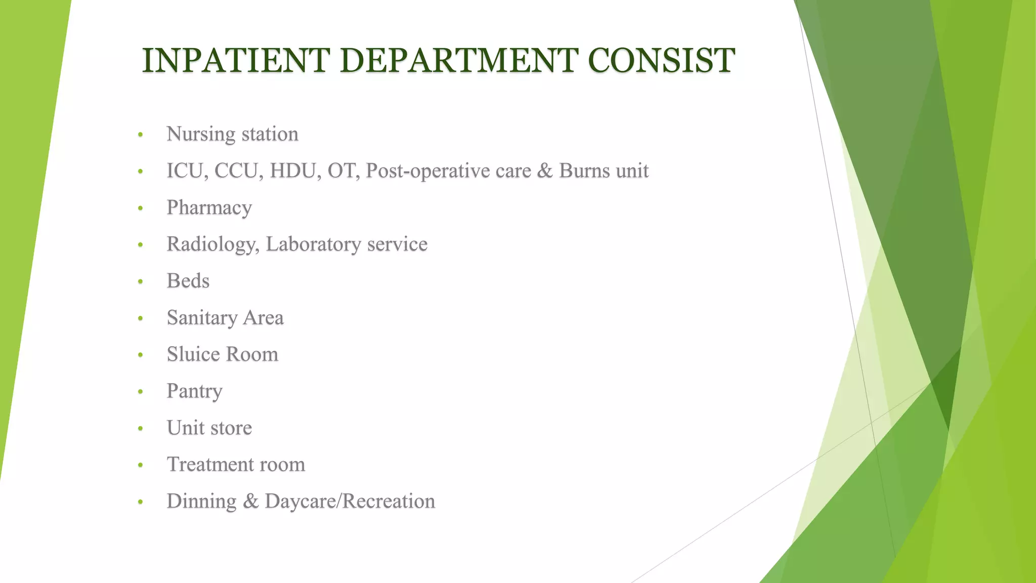 Inpatient dpt of Hospital (IPD) | PDF