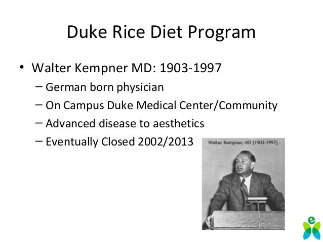 Dr William Kempner The Rice Diet