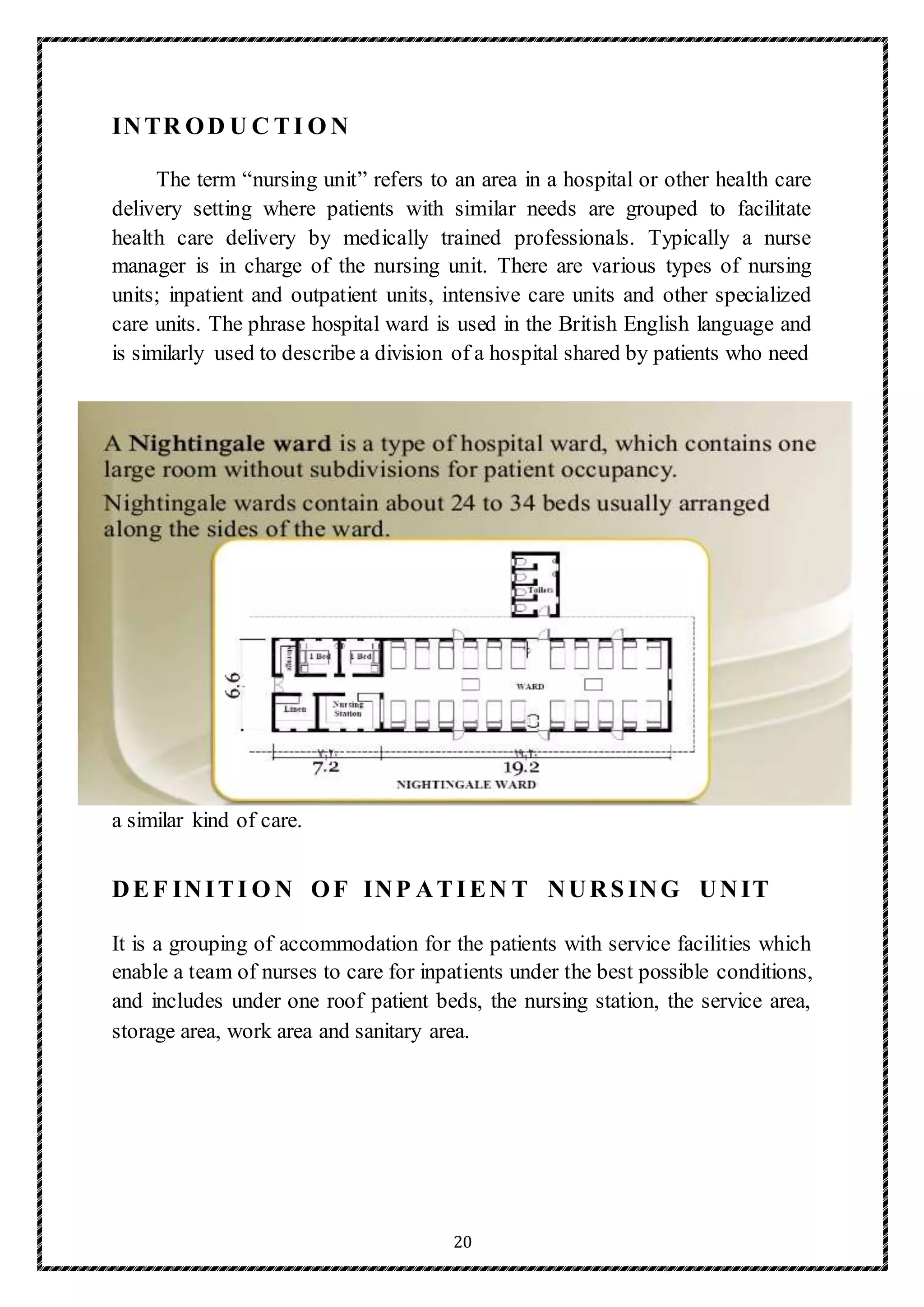 Inpatient units design (word) | DOCX
