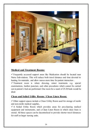 Inpatient units design (word) | DOCX | Healthcare Industry | Industries