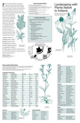 Landscaping with Plants Native to Indiana | PDF
