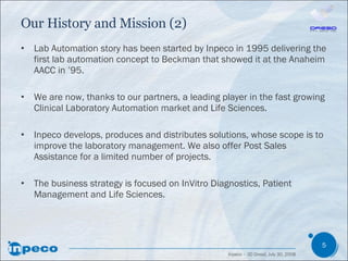 3rd 3DDRESD: Inpeco Overview | PPT