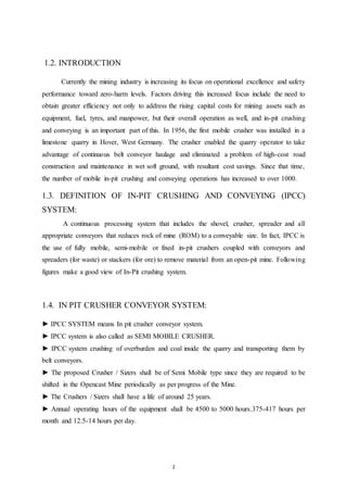 In pit crusher conveyour system | DOCX