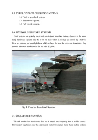 In pit crusher conveyour system | DOCX
