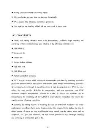In pit crusher conveyour system | DOCX