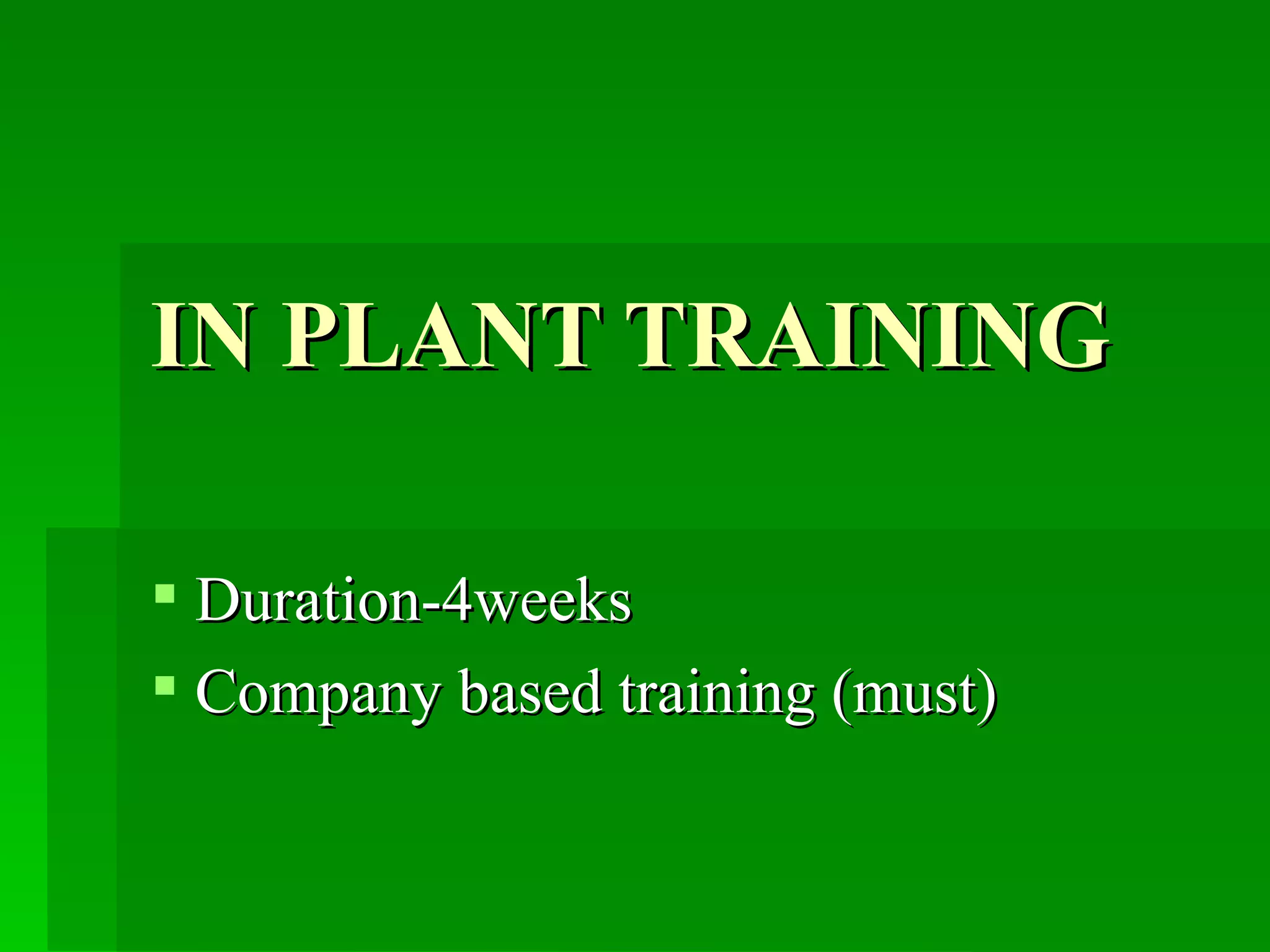 In plant training | PPT