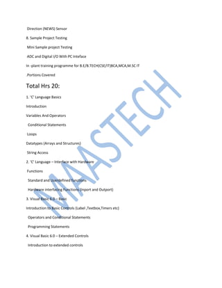 INPLANT TRAINING IN COMPUTER SCIENCE ENGINEERING-CSE/IT | PDF