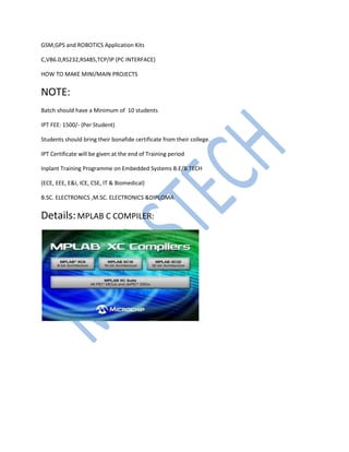 IPT:INPLANT TRAINING(IPT) FOR CSE STUDENTS/IT STUDENTS, | DOCX