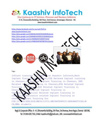 Inplant training for_cs_1_3 | PDF