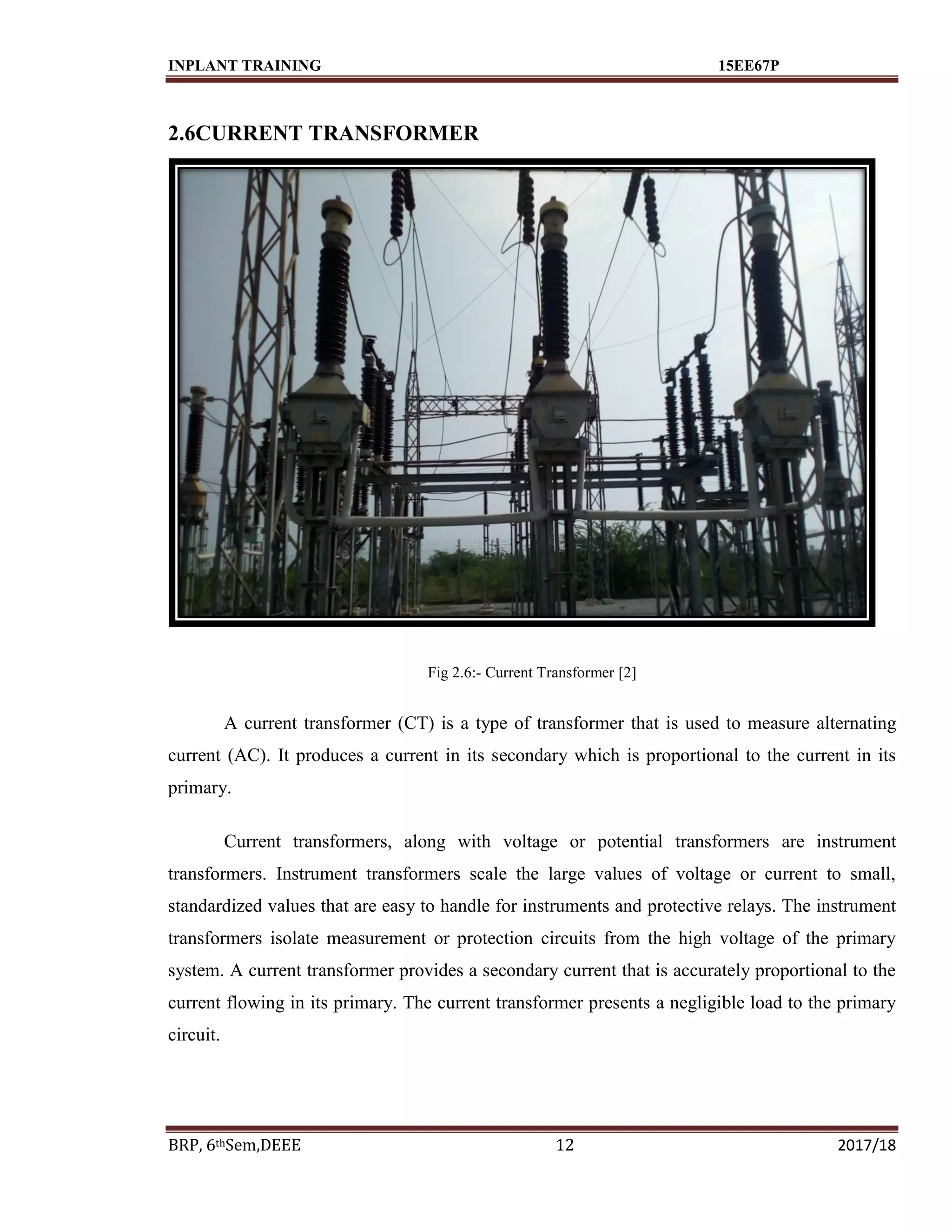 Inplant training about 110kv/11kv substation | PDF