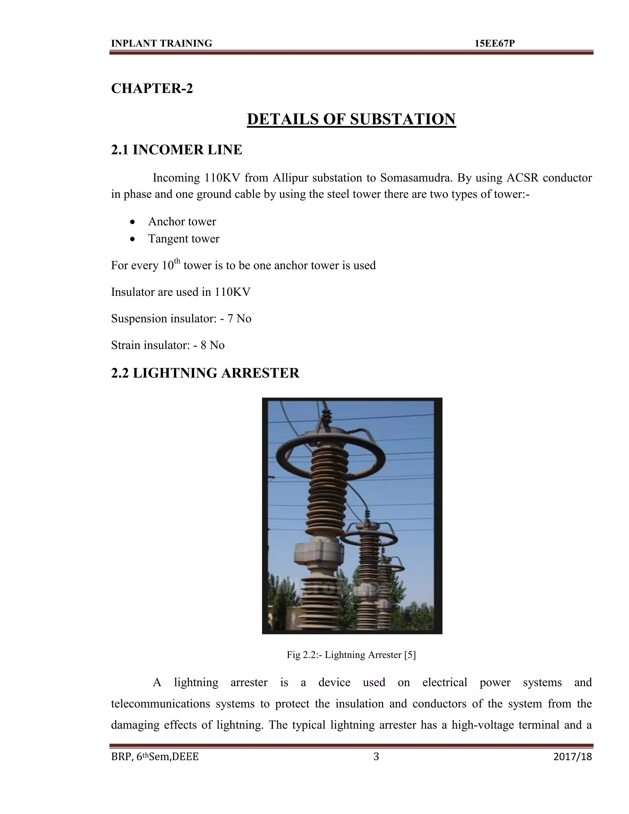 Inplant training about 110kv/11kv substation | PDF
