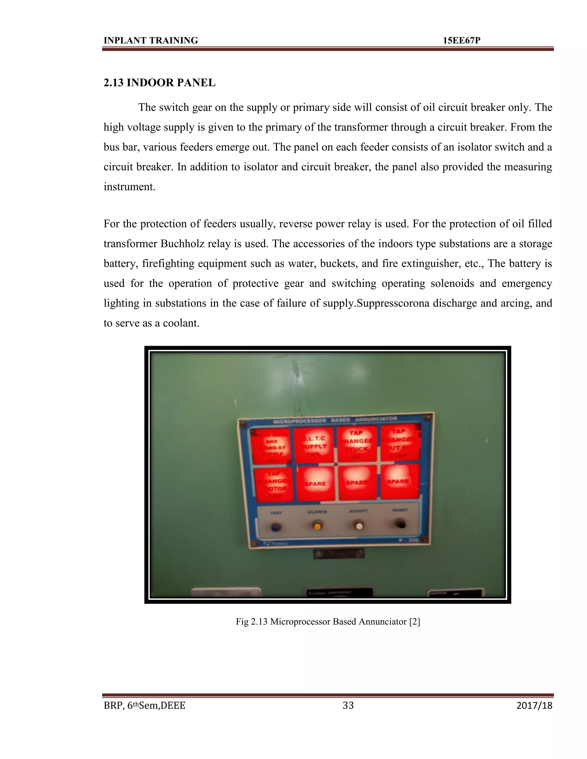 Inplant training about 110kv/11kv substation | PDF