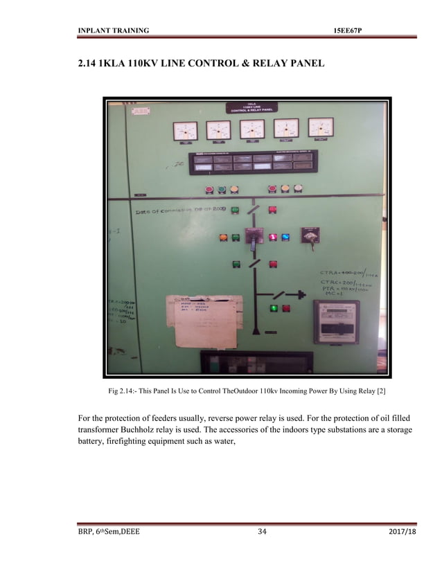 Inplant training about 110kv/11kv substation | PDF | Computer ...