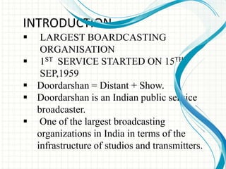 Inplant training report doordarshan | PPTX
