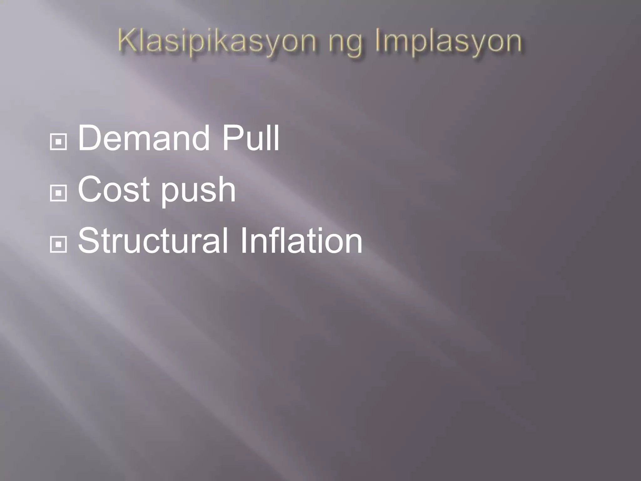 Inplation and cpi(ppt) 3rd q | PPTX