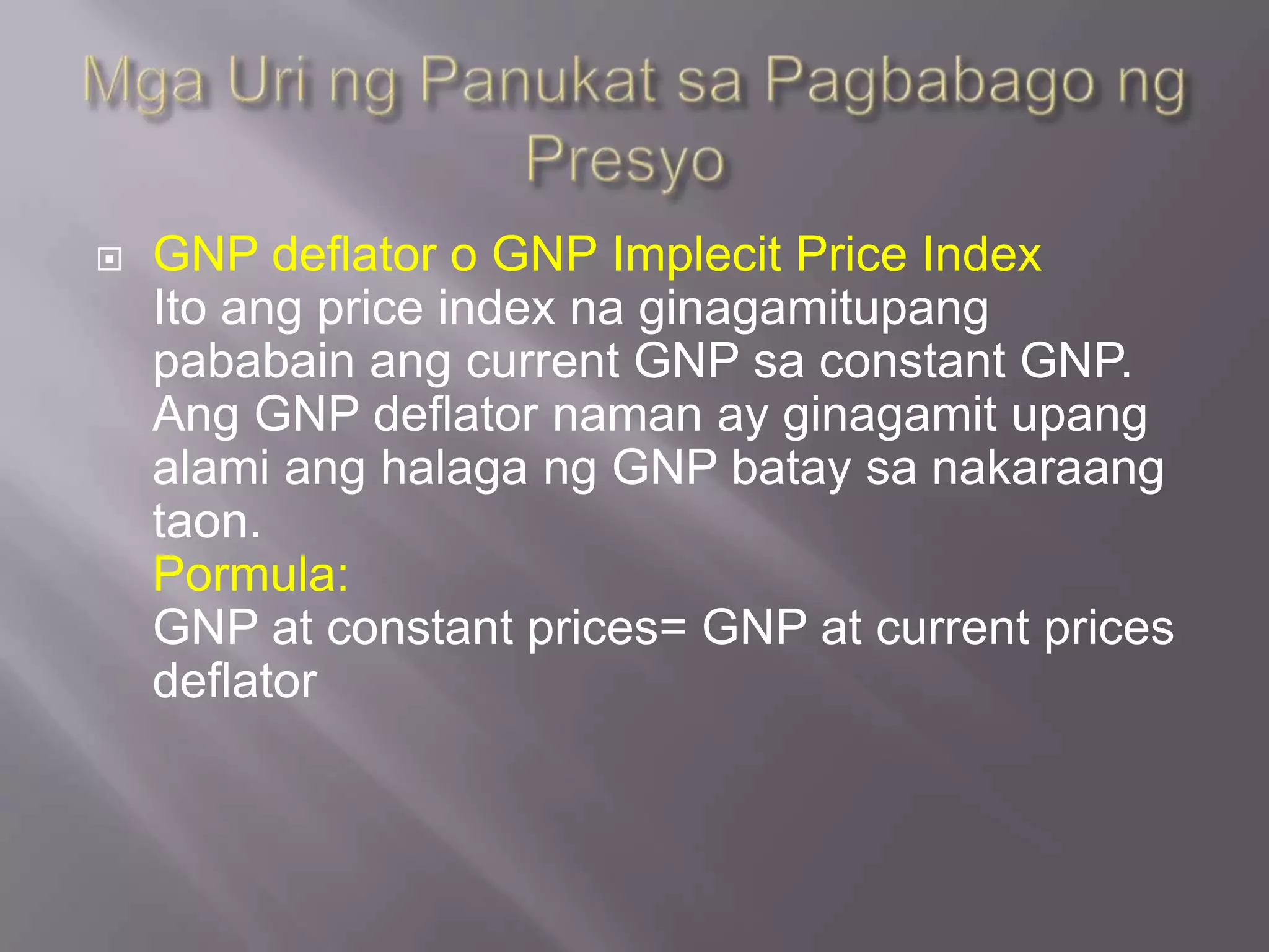 Inplation and cpi(ppt) 3rd q | PPTX