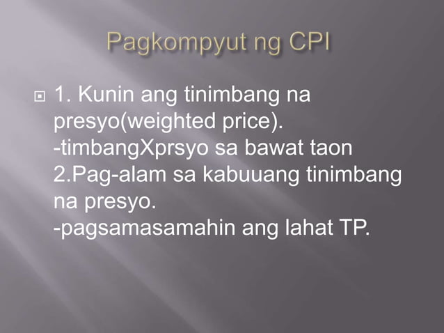 Inplation and cpi(ppt) 3rd q | PPTX