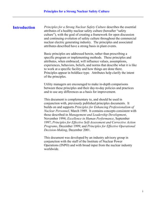 Inpo principles safetyculture | PDF