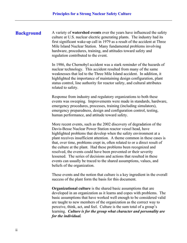 Inpo principles safetyculture | PDF