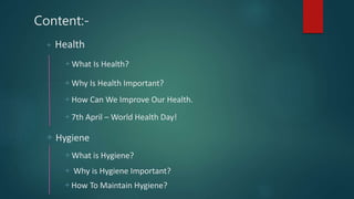 Health and hygiene .pptx