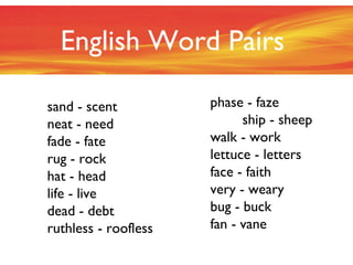 In praise of clear pronunciation. | PPT