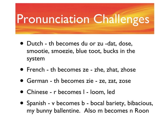 In praise of clear pronunciation. | PPT