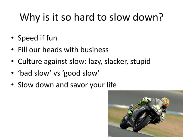 In Praise of Slowness - Summary and Conversation Lesson | PPTX