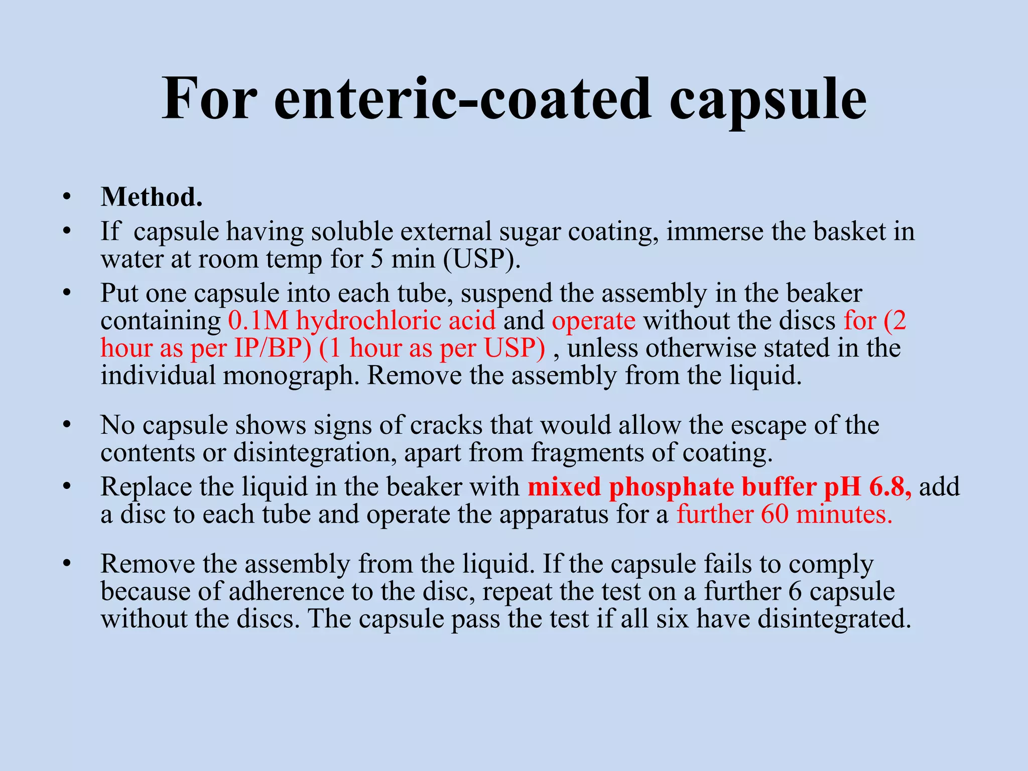 Inprocess as per usp ip bp capsule | PPTX