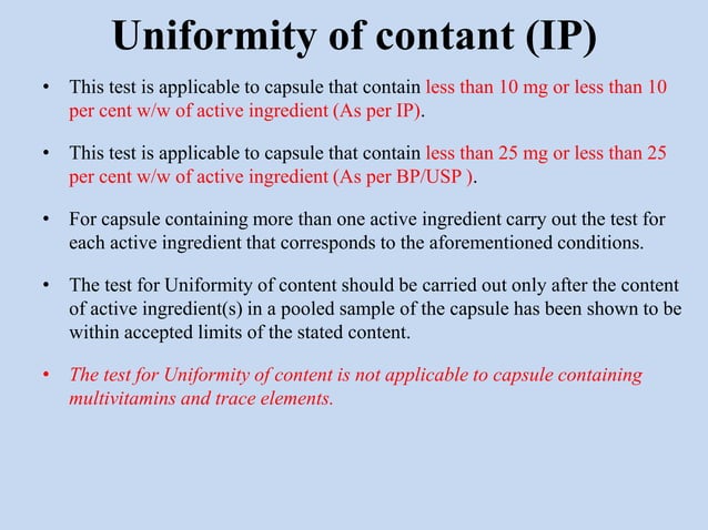 Inprocess as per usp ip bp capsule | PPTX | Pharmaceutical Industry ...