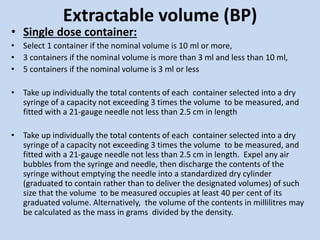 Inprocess as per usp ip bp injection | PPT