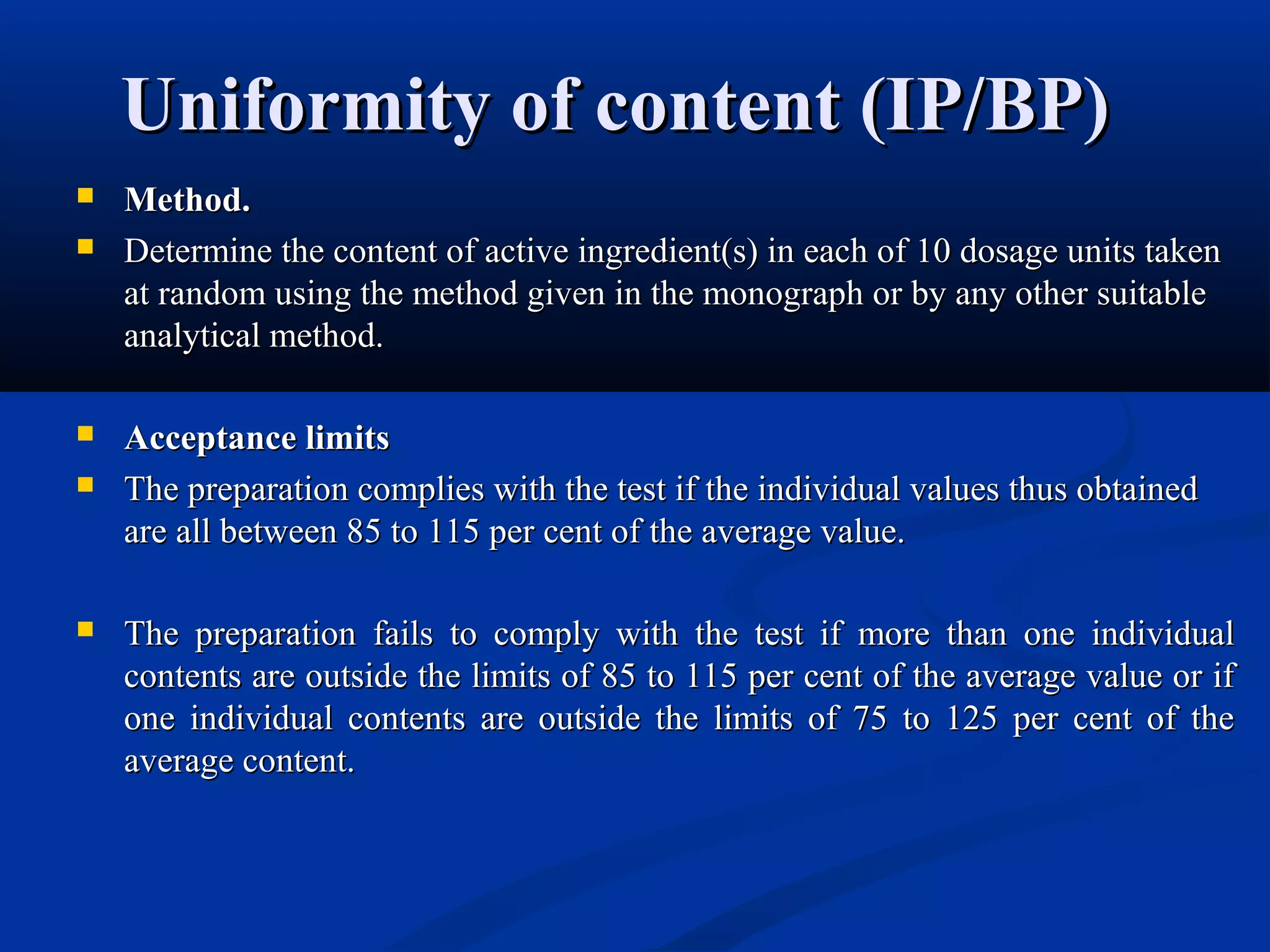 Inprocess as per usp ip bp liquid dosage forms | PPT