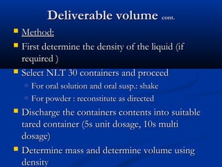 Inprocess as per usp ip bp liquid dosage forms | PPT