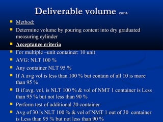 Inprocess as per usp ip bp liquid dosage forms | PPT