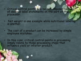 In process control in food industry | PPTX