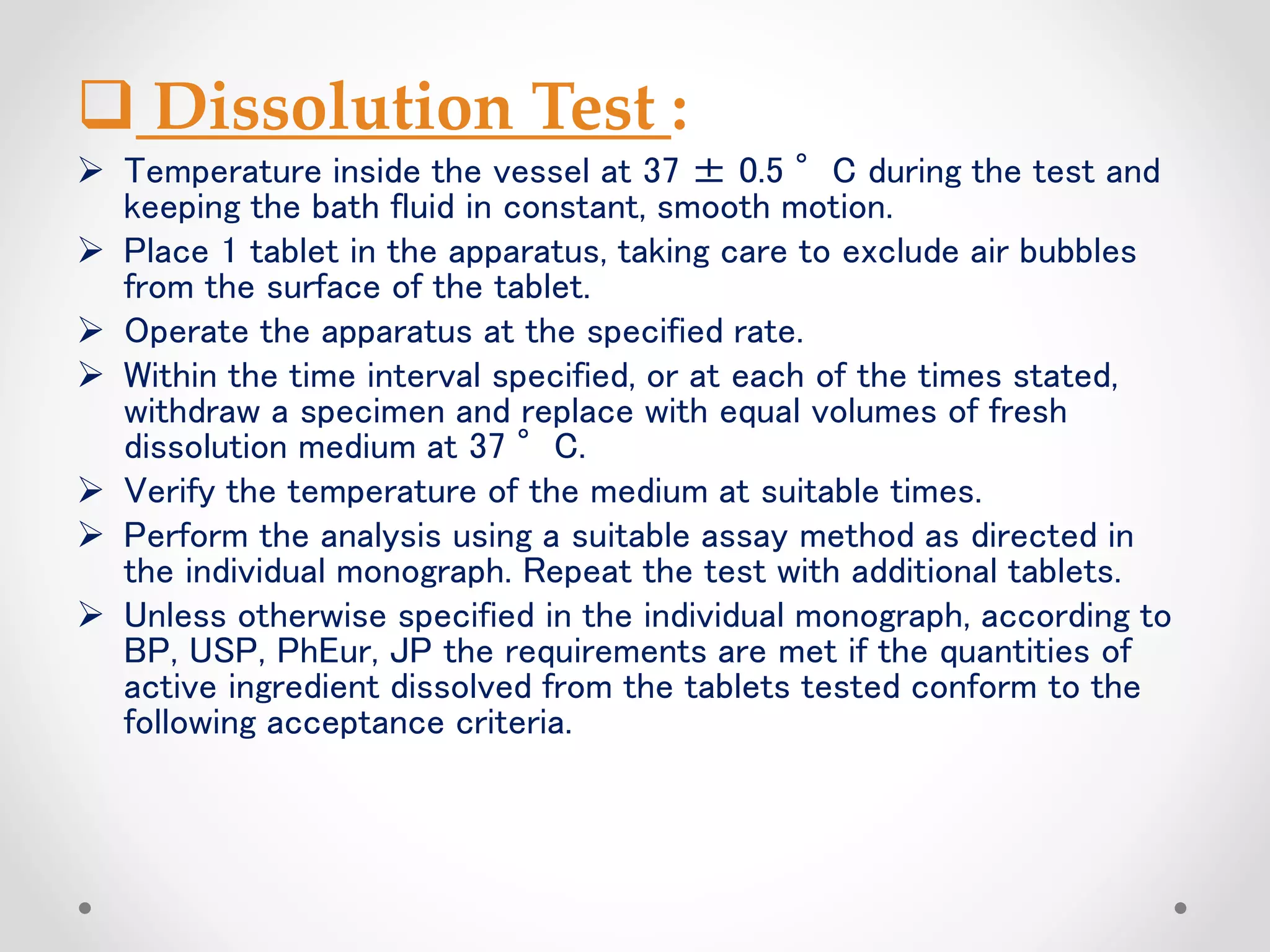 In process & finished products quality control test for pharmaceuticals ...