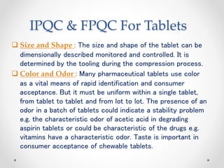In process & finished products quality control test for pharmaceuticals ...