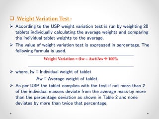 In process & finished products quality control test for pharmaceuticals ...