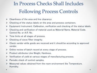 In process & finished products quality control test for pharmaceuticals ...