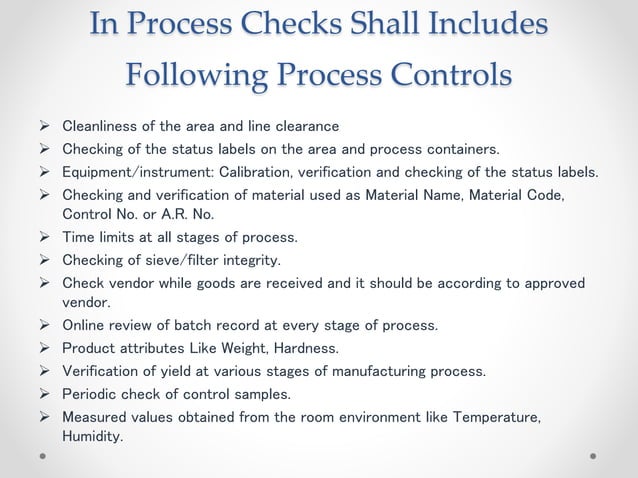In process & finished products quality control test for pharmaceuticals ...