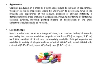 In process & finished products quality control test of capsule | PPTX