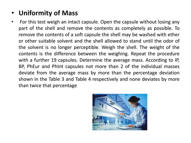 In process & finished products quality control test of capsule | PPTX