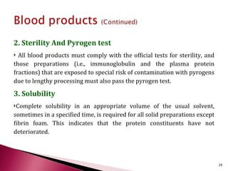 Inprocess quality control tests for biological products | PPT