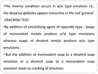 Inprocess quality control of emulsions | PPTX