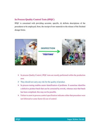 In Process Quality Control Tests (IPQC) for Solid Dosage From | PDF