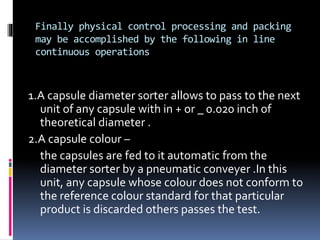 In process stability control test for capsule | PPTX