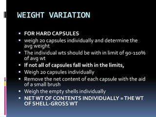 In process stability control test for capsule | PPTX