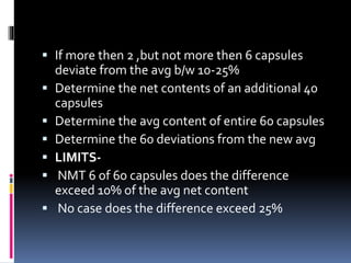 In process stability control test for capsule | PPTX