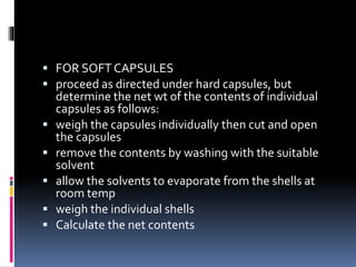 In process stability control test for capsule | PPTX
