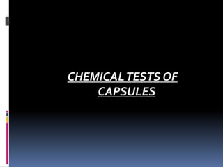 In process stability control test for capsule | PPTX