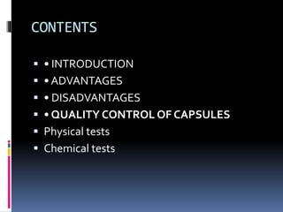 In process stability control test for capsule | PPTX